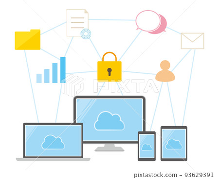 Cloud internet illustration material - Stock Illustration [93629391 ...