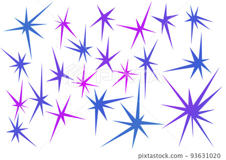 Multi-pointed asymmetric stars.-插圖素材 [93631020] - PIXTA圖庫