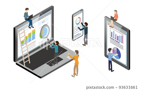 person operating a digital terminal - Stock Illustration [93633861] - PIXTA