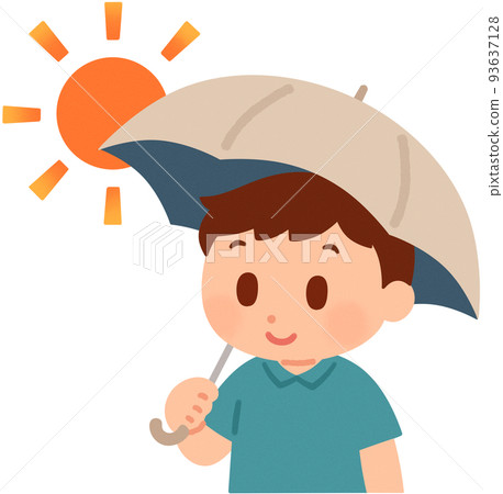 A man holding a parasol - Stock Illustration [93637128] - PIXTA