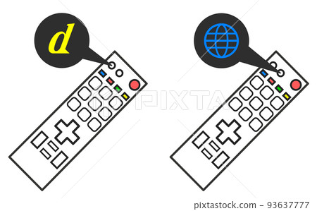 Operate data broadcasting and the Internet with... - Stock Illustration ...