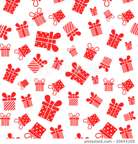 Seamless pattern with red Gift boxes. Vector... - Stock Illustration ...