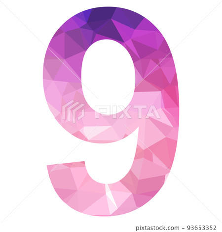 Abstract trend polygon letter 9 logo design... - Stock Illustration ...