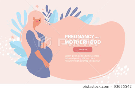 Modern beautiful pregnancy and maternity... - Stock Illustration ...