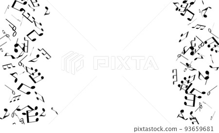 Musical score background frame with depth - Stock Illustration ...
