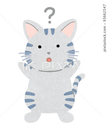 Illustration of a cat with a puzzled face... - Stock Illustration ...