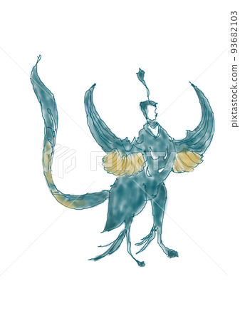 man-faced bird - Stock Illustration [93682103] - PIXTA