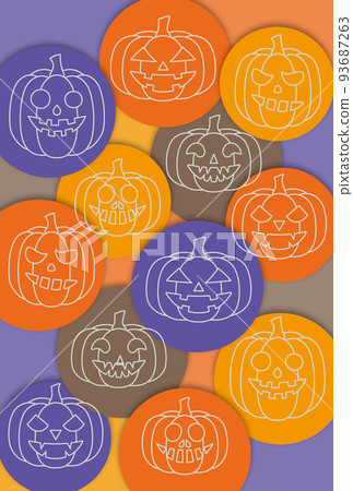 Halloween illustration with line drawing... - Stock Illustration ...