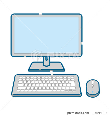 Simple desktop computer illustration - Stock Illustration [93694195 ...
