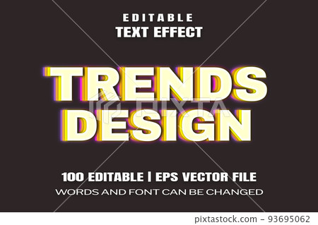 text effects Trends design - Stock Illustration [93695062] - PIXTA