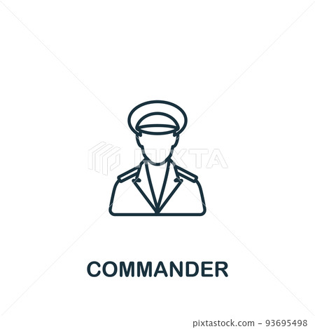 Commander icon. Line simple line War icon for... - Stock Illustration ...