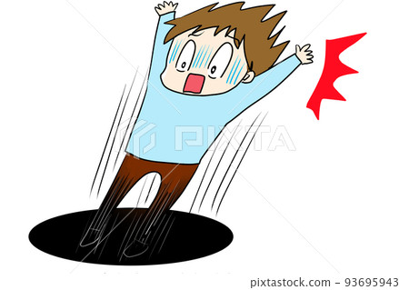 fall in a hole - Stock Illustration [93695943] - PIXTA