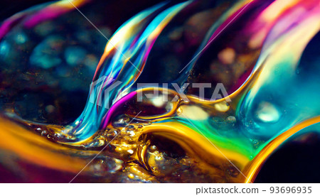 illustration psychedelic oil slick living thing... - Stock Illustration ...