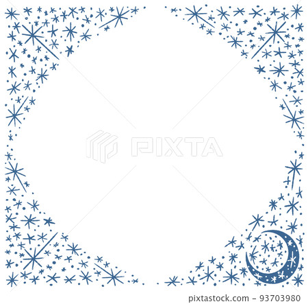 Hand-drawn simple star and moon sparkling... - Stock Illustration ...