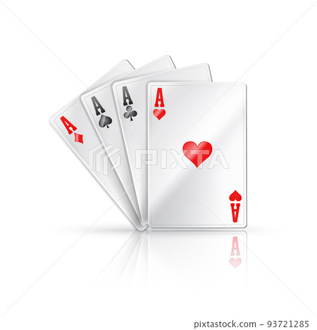 ace poker realistic vector - Stock Illustration [93721285] - PIXTA