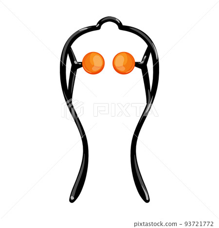 body neck massage cartoon vector illustration - Stock Illustration ...