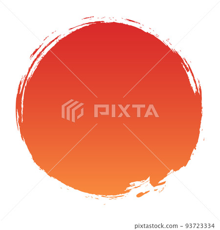 Vector illustration of a red circle drawn with... - Stock Illustration ...