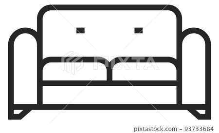 Couch line icon. Living room house furniture - Stock Illustration ...