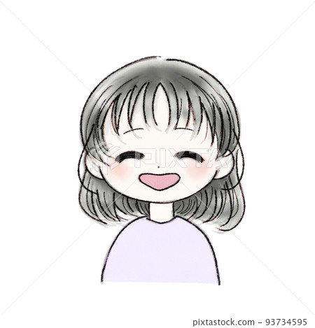 Smile (softly) - Stock Illustration [93734595] - PIXTA