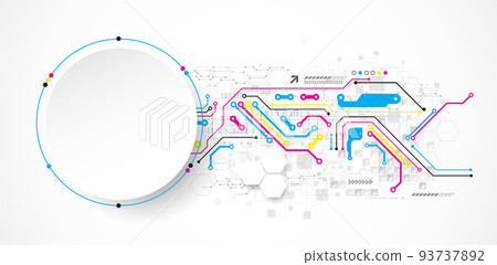 Abstract color digital communication technology... - Stock Illustration ...