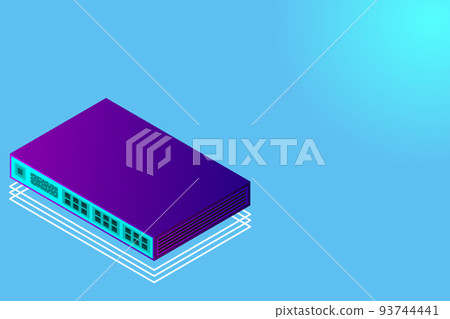 Isometric Switch with Up link Port-插圖素材 [93744441] - PIXTA圖庫