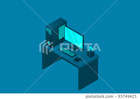 Isometric personal computer - Stock Illustration [93749425] - PIXTA