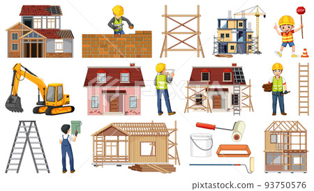 Set of construction site objects - Stock Illustration [93750576] - PIXTA