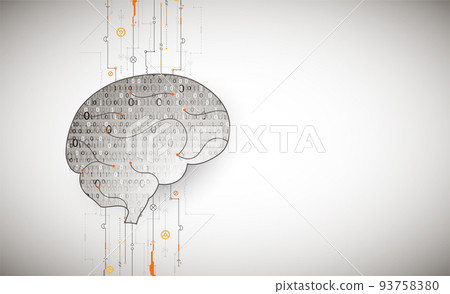 Abstract digital brain,technology concept. Vector - Stock Illustration ...