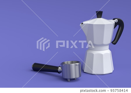 Espresso coffee machine with horn and geyser... - Stock Illustration ...