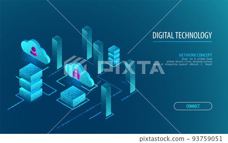 Isometric big data flow processing concept,... - Stock Illustration ...