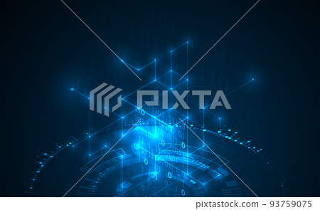 Abstract circle technology concept. Circuit... - Stock Illustration ...