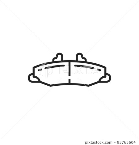 Car brake pads vector line icon. Automotive... - Stock Illustration ...