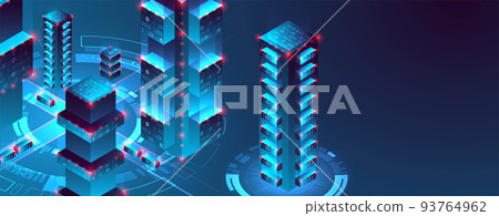 Isometric big data flow processing concept,...-插圖素材 [93764962] - PIXTA圖庫