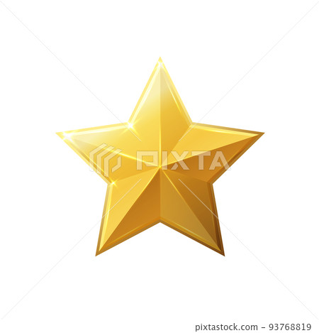 Gold shiny glitter glowing christmas star with... - Stock Illustration [93768819] - PIXTA