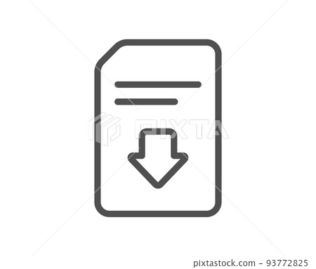 Download Document line icon. Information File... - Stock Illustration ...