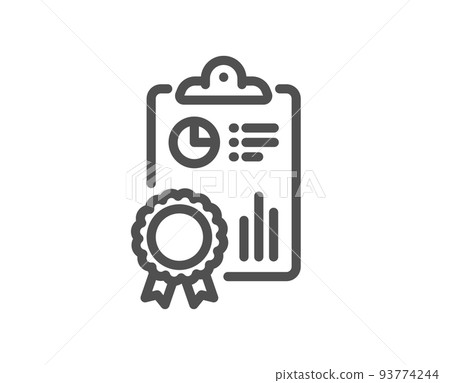 Inspect line icon. Quality research sign.... - Stock Illustration ...