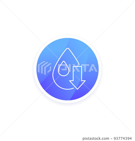 low water level line round icon-插圖素材 [93774394] - PIXTA圖庫