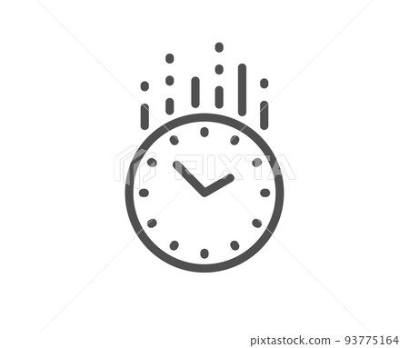 Time management line icon. Clock sign. Watch... - Stock Illustration ...