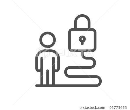 Lock line icon. Security access sign. Online...-插圖素材 [93775653] - PIXTA圖庫