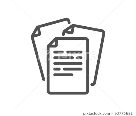 Documents line icon. Doc file page sign. Office... - Stock Illustration [93775681] - PIXTA