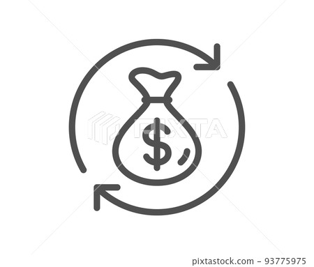 Change money line icon. Currency exchange sign.... - Stock Illustration ...