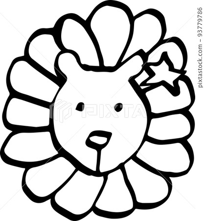 Leo simple line drawing illustration icon... - Stock Illustration ...