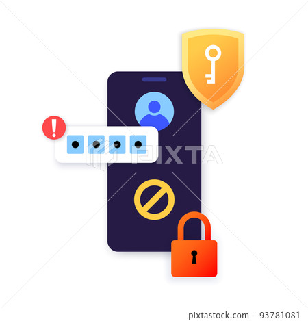 Wrong password concept - Stock Illustration [93781081] - PIXTA