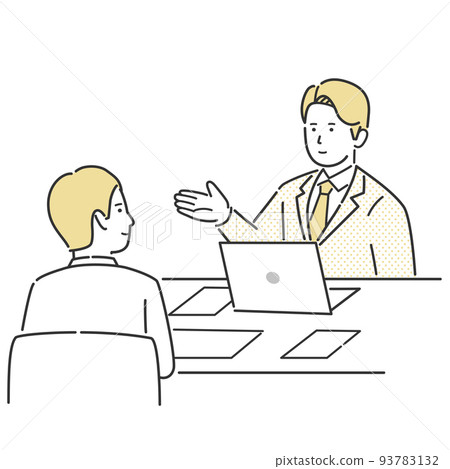 businessman explaining to customers - Stock Illustration [93783132] - PIXTA