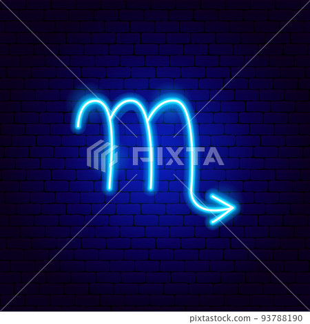 Scorpio Zodiac Neon Sign - Stock Illustration [93788190] - PIXTA