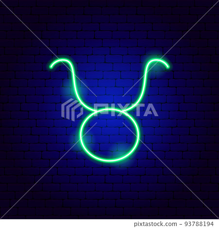 Taurus Zodiac Neon Sign - Stock Illustration [93788194] - PIXTA