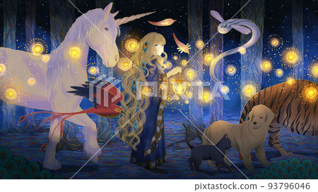 hermit's night walk - Stock Illustration [93796046] - PIXTA