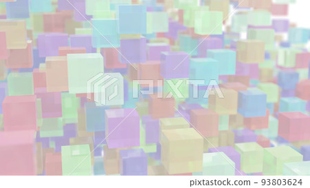 CG blocks randomly floating colorful cubes - Stock Illustration ...