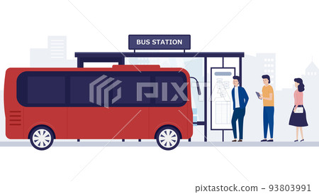Illustration material of passengers boarding... - Stock Illustration ...