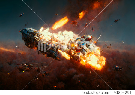 attack ships on fire off the shoulder of Orion,... - Stock Illustration ...